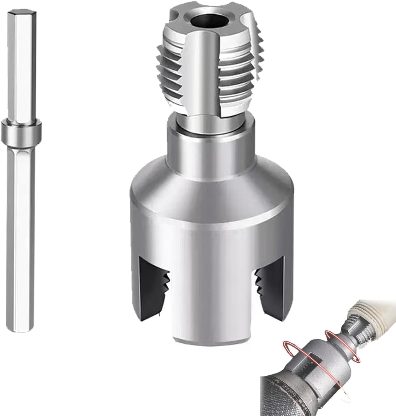 Electric Drill Pipe Threader Kit - 1/2" Internal/External Thread ...