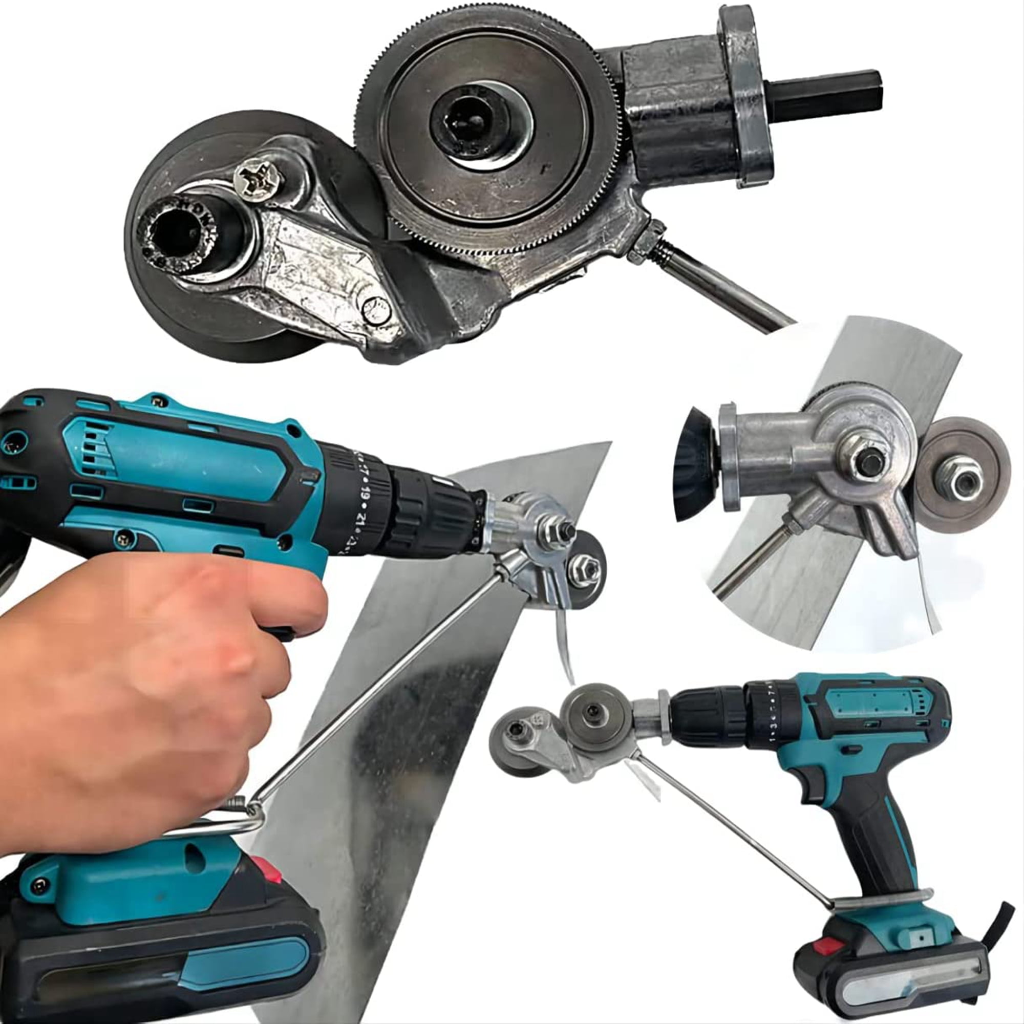 Electric Drill Plate Cutter DIY Metal Nibbler Attachment with Adapter for Iron Steel Copper Aluminum Walmart
