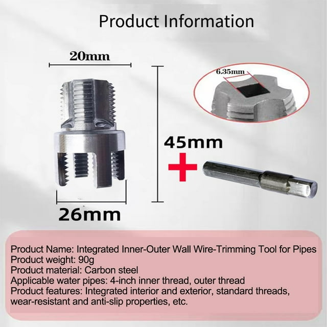 Electric Drill Threading Tool for PPR Pipes M20 M25 Integrated Inside ...
