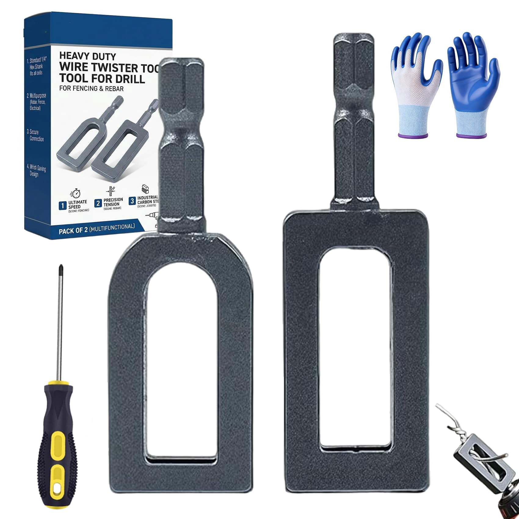 Electric Drill Wire Twisting Tool, Heavy Duty Wire Twister for Drill ...
