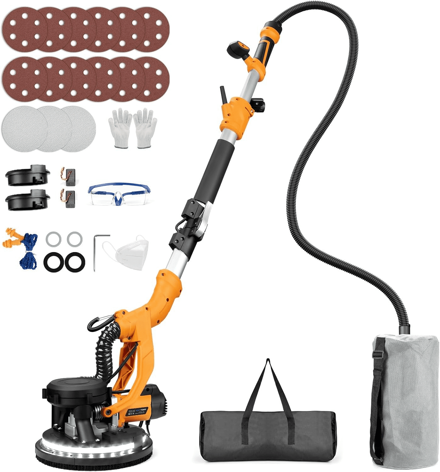 Electric Drywall Sander, 2200RPM Drywall Sander with Vacuum, 1000W ...