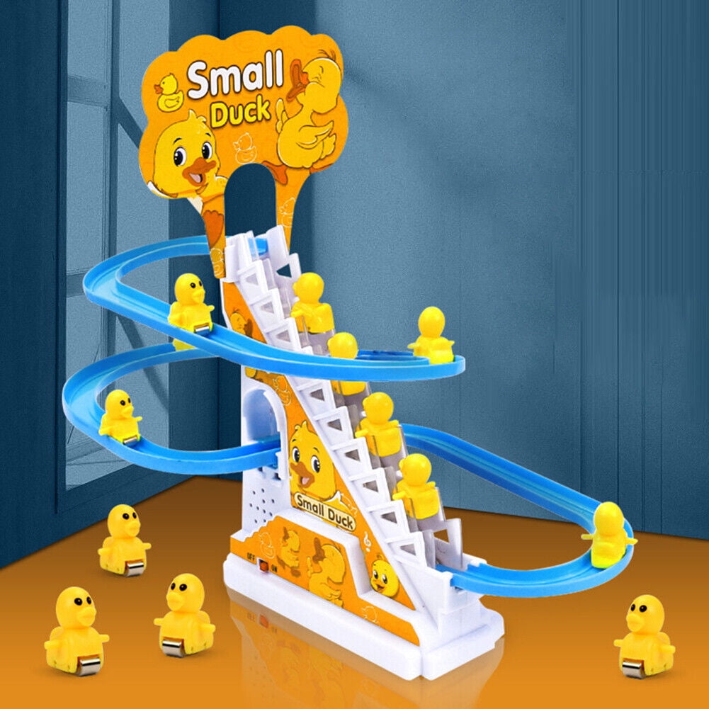 Electric Duck Stair Toy Assembly Design Electric Track Slide Toys for ...