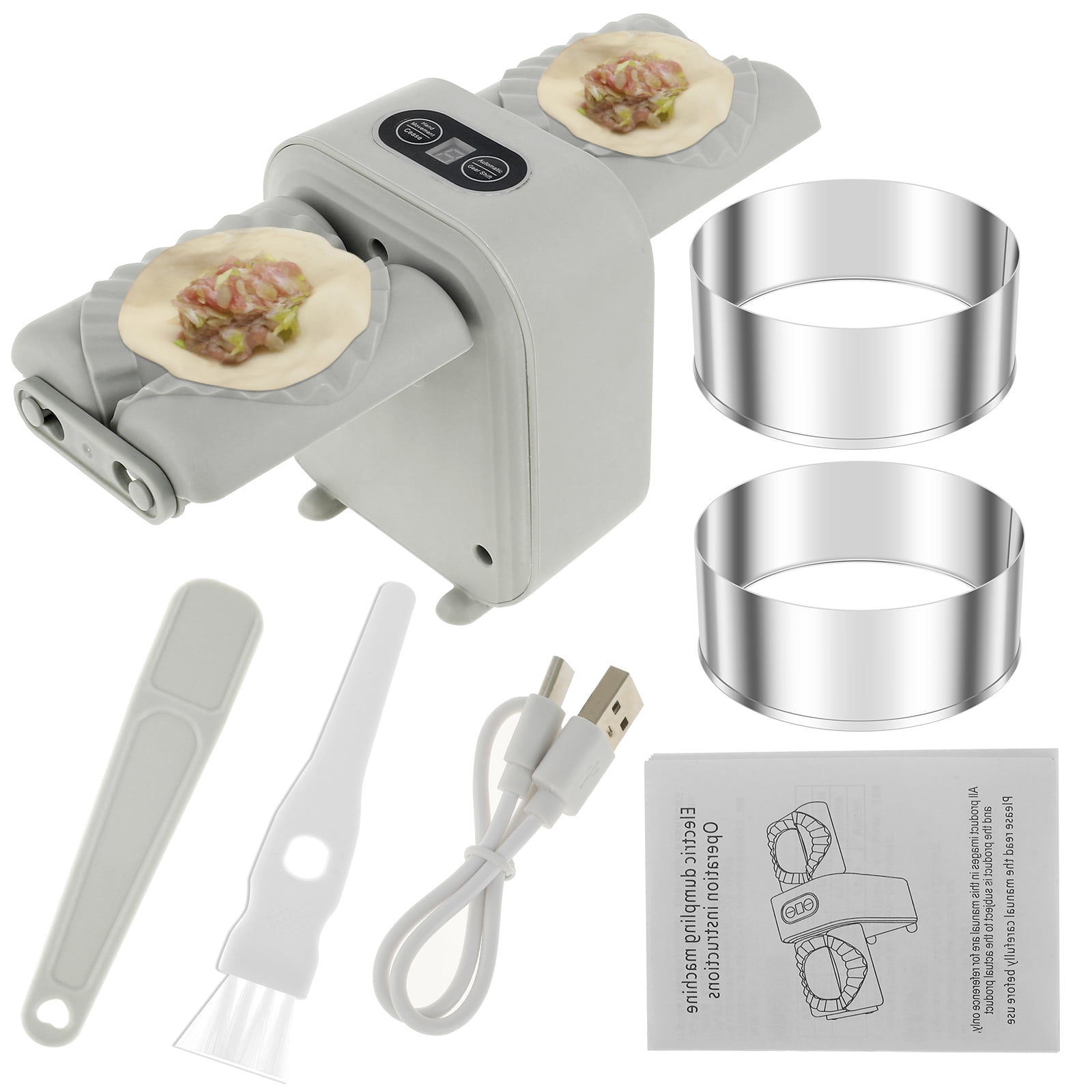 Ghopy Electric Double Head Dumpling Maker, 2-Speed Automatic Dumpling ...