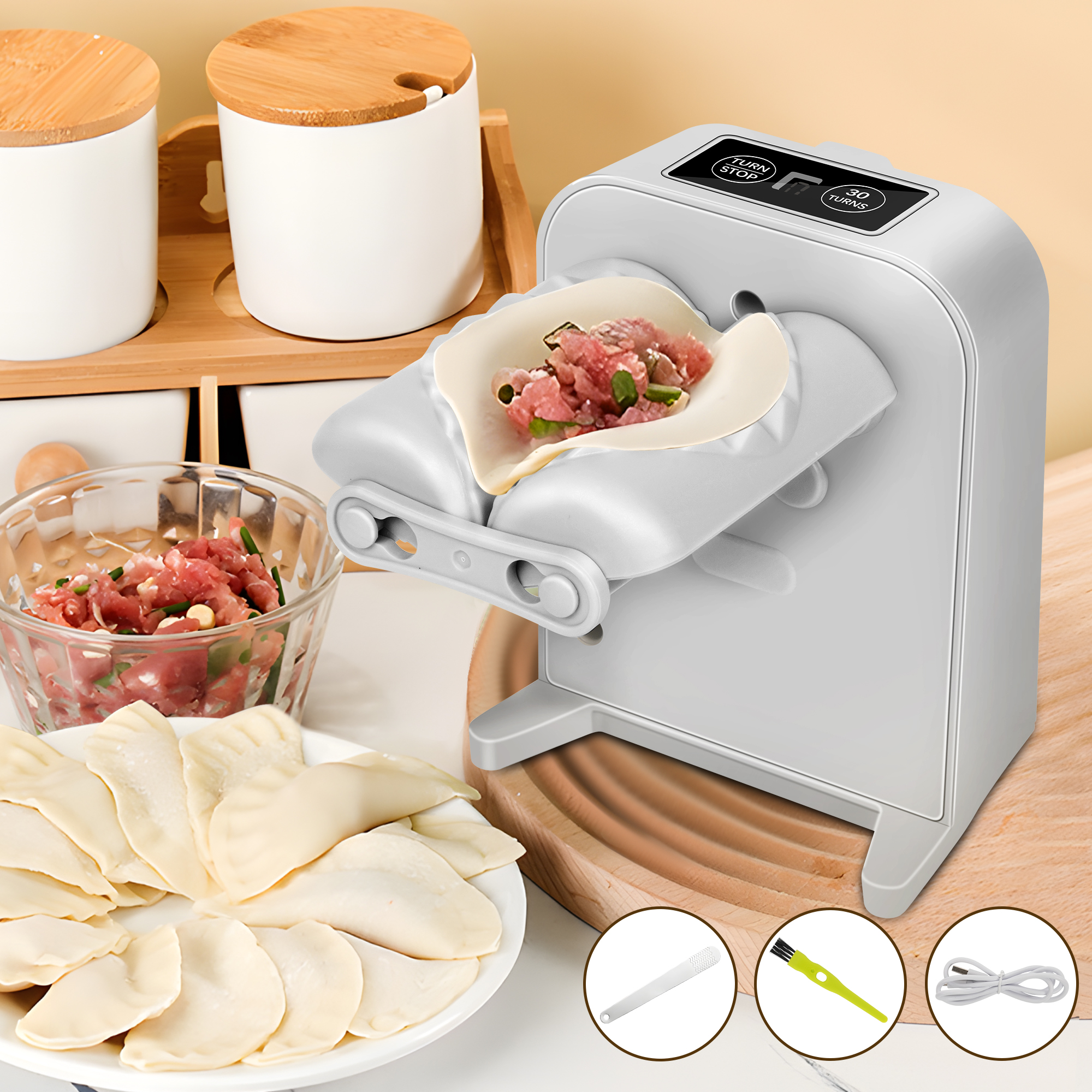 Dumpling Automatic Dumpling Machine With Spray Bottle And Skin Manual ...