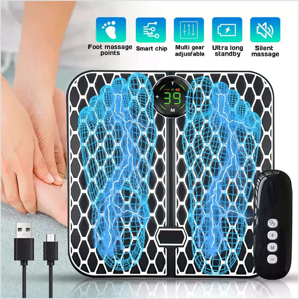 Electric EMS Foot Massager Leg Reshaping Pad 39 Gears Feet Muscle ...