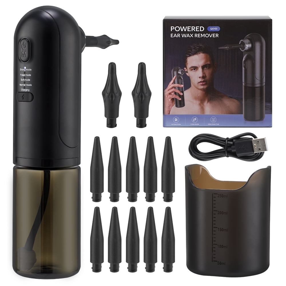 Electric Ear Wax Removal Kit, Water Powered Ear Cleaner with Waterproof ...