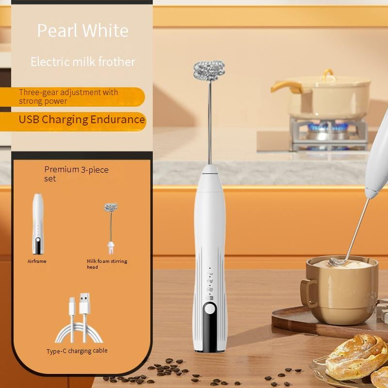 Electric Egg Beater 3 Speeds Mini Stirrer Whipper Stainless USB ...