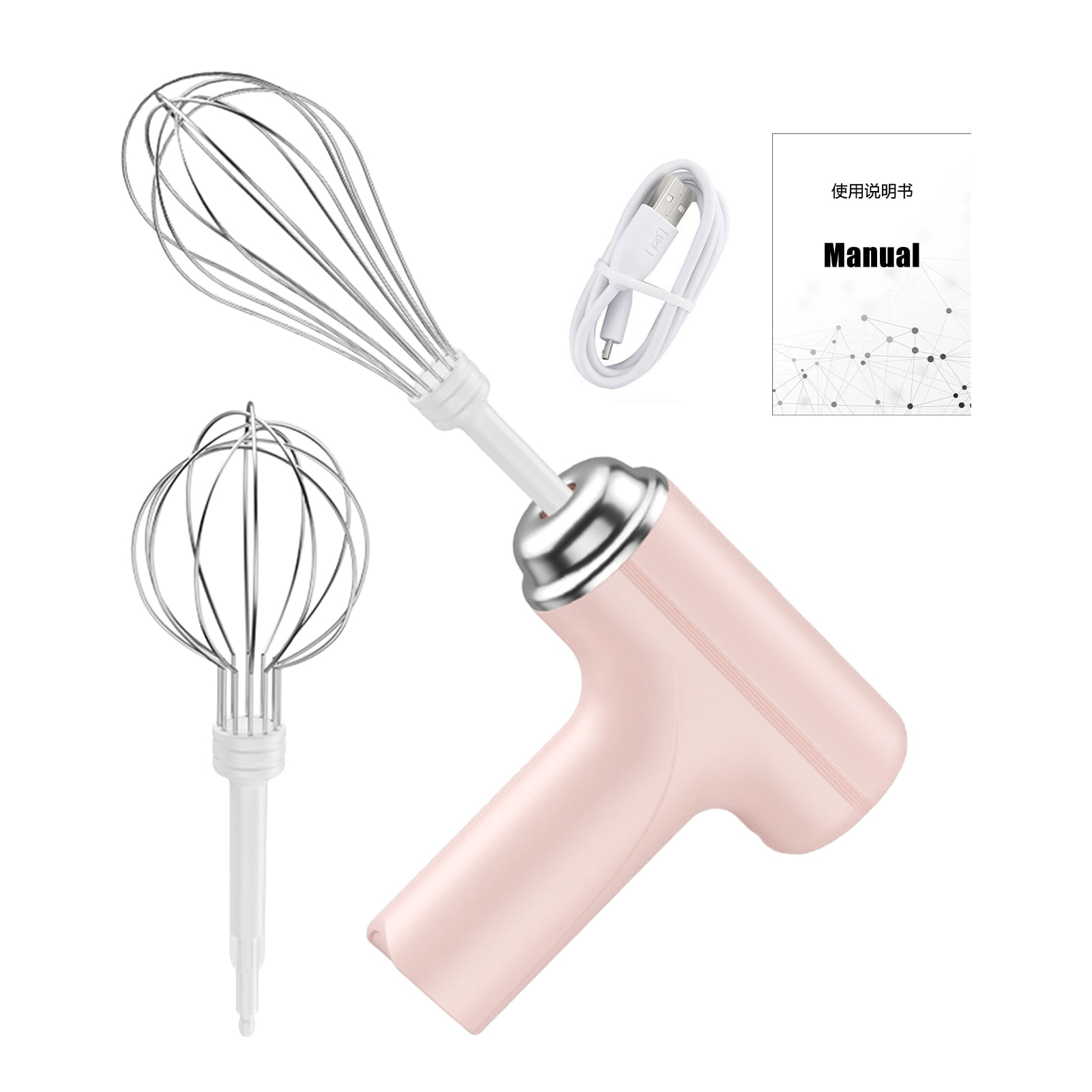 Electric Egg Beater Mixer 3-Speed Control Interchangeable Stirring Rods ...