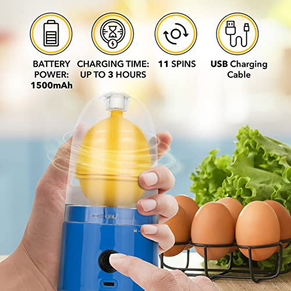 Electric Egg Yolk Mixer - Rechargeable Egg Spinner Scrambler for Small ...
