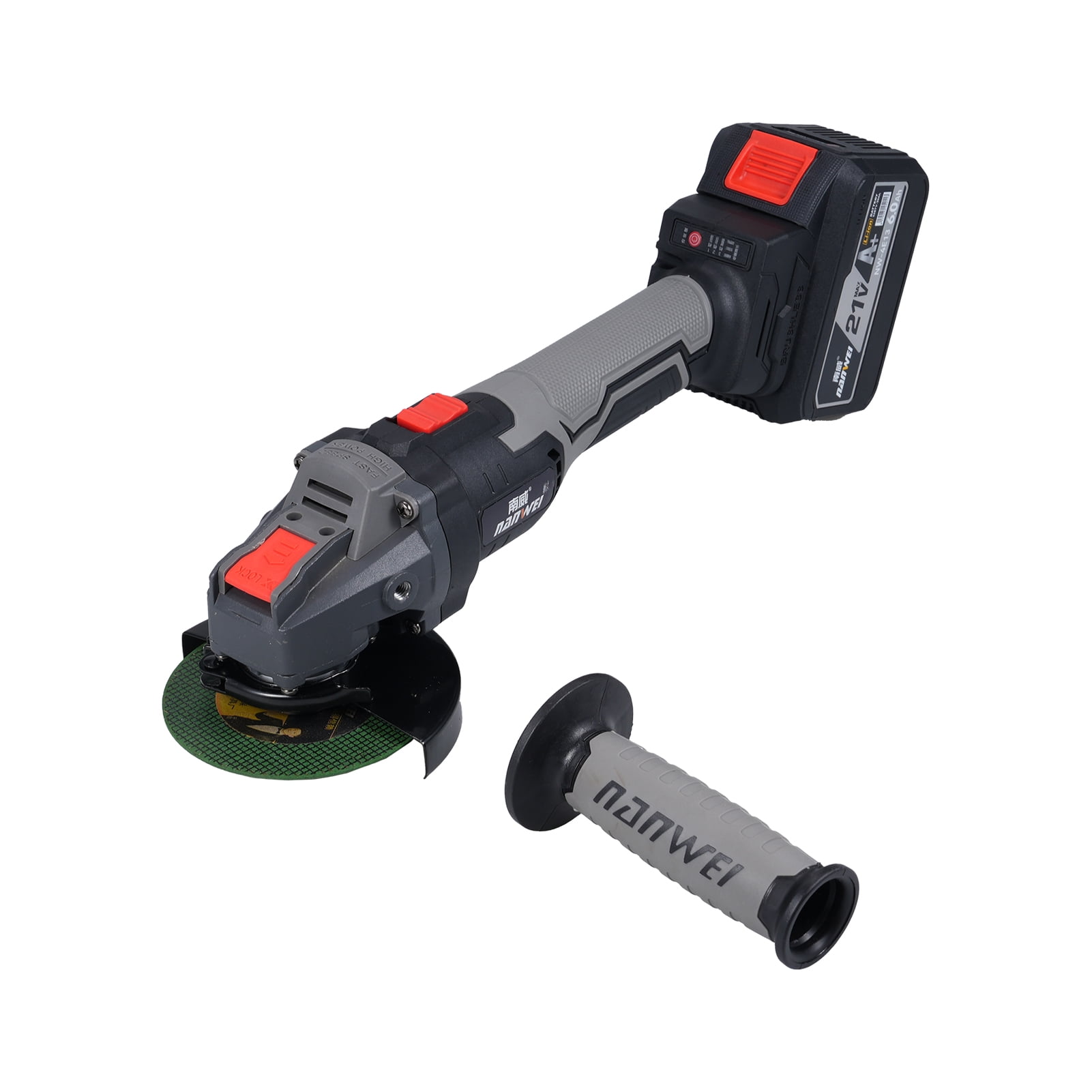 Electric Electric Angle Grinder Brushless Motor 21V 6000mah Battery 3 ...