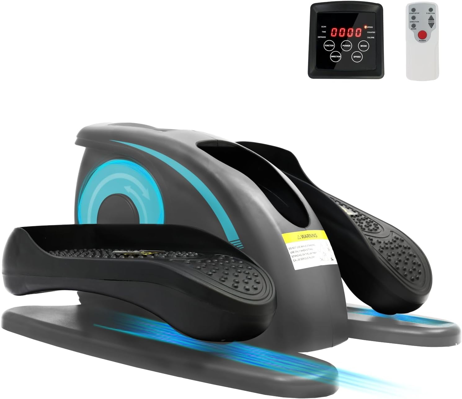 Electric Elliptical Pedal Exerciser with Remoter, Home Mini Elliptical ...