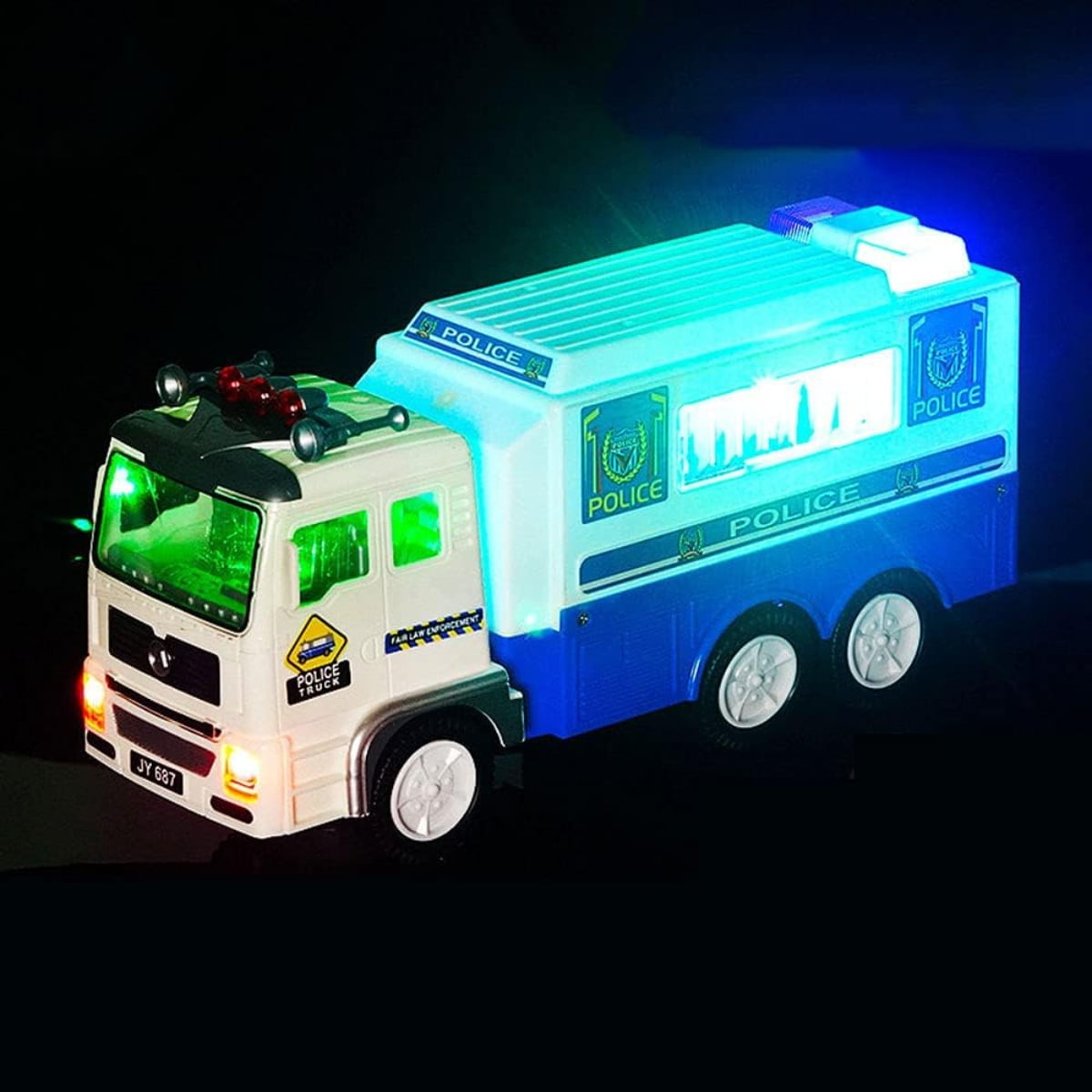 Electric Engineering Vehicle Toy with Light Simulation Music Car Model ...