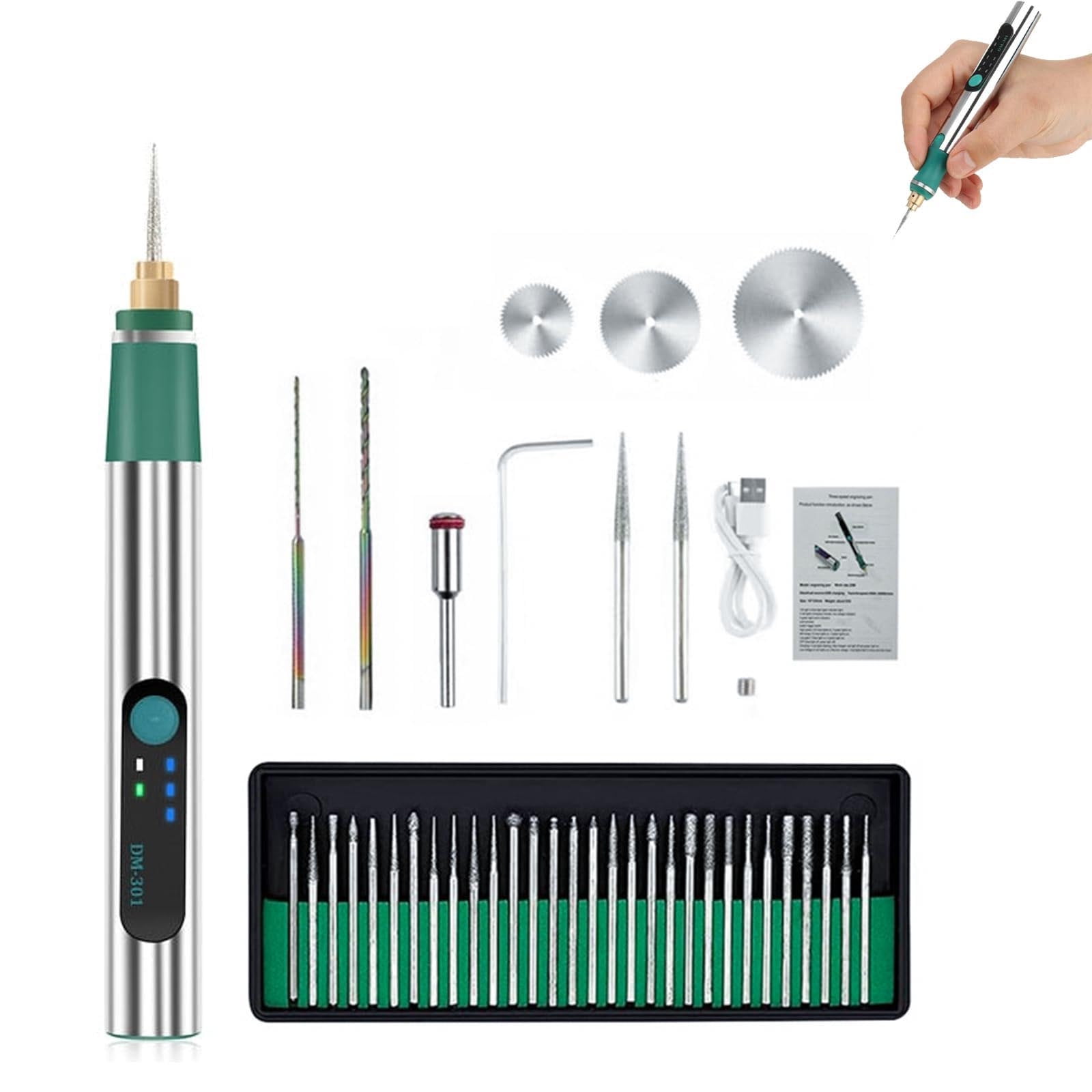 Electric Engraver Pen For Metal, Wood, Glass, and Plastic, Artisan Pen ...