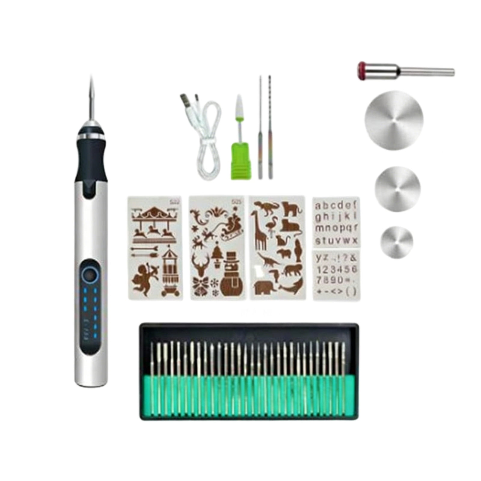 Electric Engraving Pen: Cordless Etching Tool 37 Bits 3-Speed Adjust ...