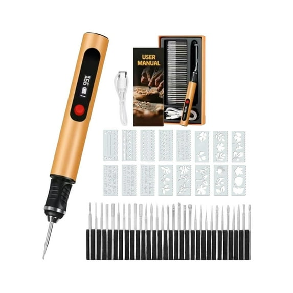 Electric Engraving Pen Cordless Micro Carving Pen with 3 Adjustable ...