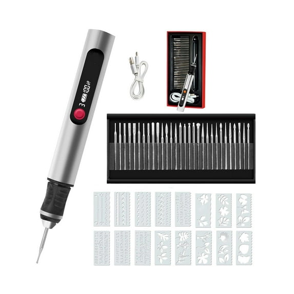 Electric Engraving Pen Cordless Micro Carving Pen with 3 Adjustable ...