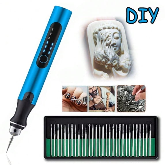 Electric Engraving Pen, USB Rechargeable Cordless Etching Engraving ...