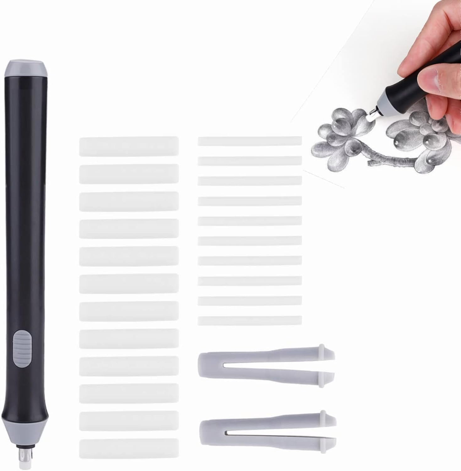 Electric Erasers, Battery Operated Eraser Automatic Portable Plastic ...