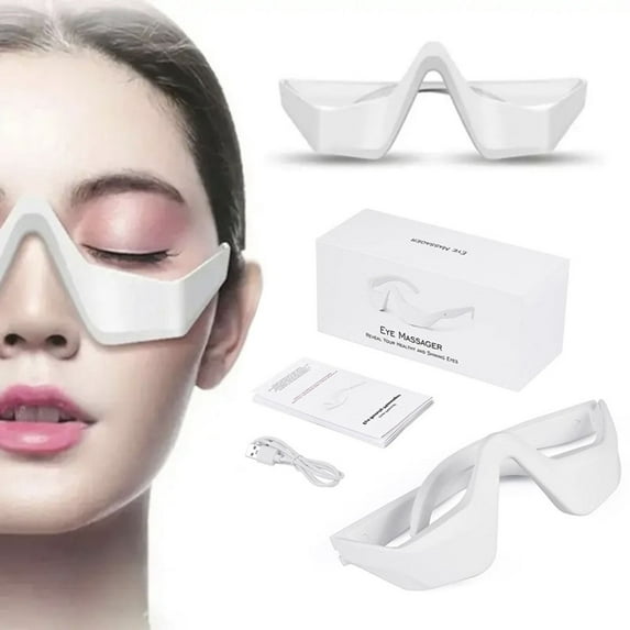 Electric Eye Massager Glasses Relieves Eye Fatigue Red Light Therapy ...