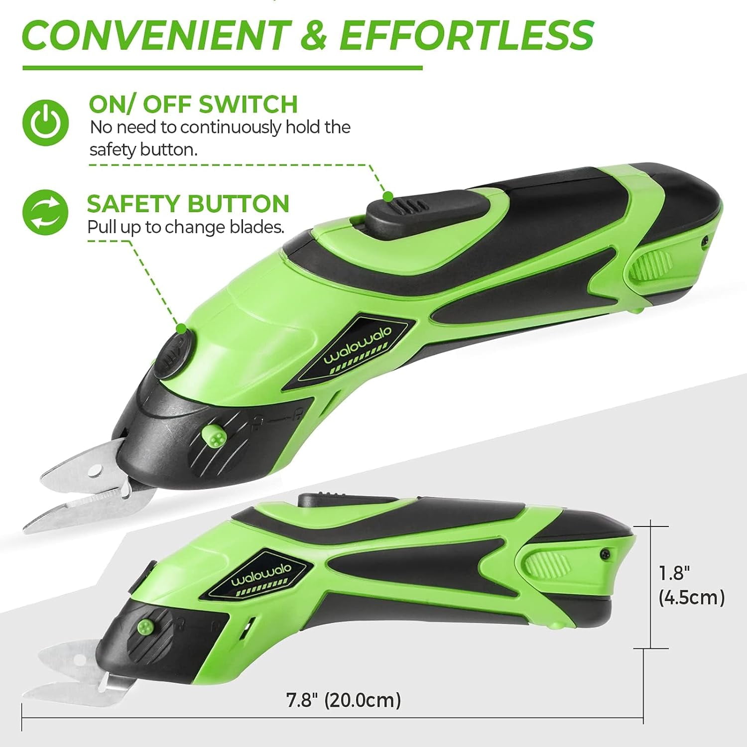 Electric Fabric Scissors Box Cutter 2 Rechargeable Batteries 2 PCS ...