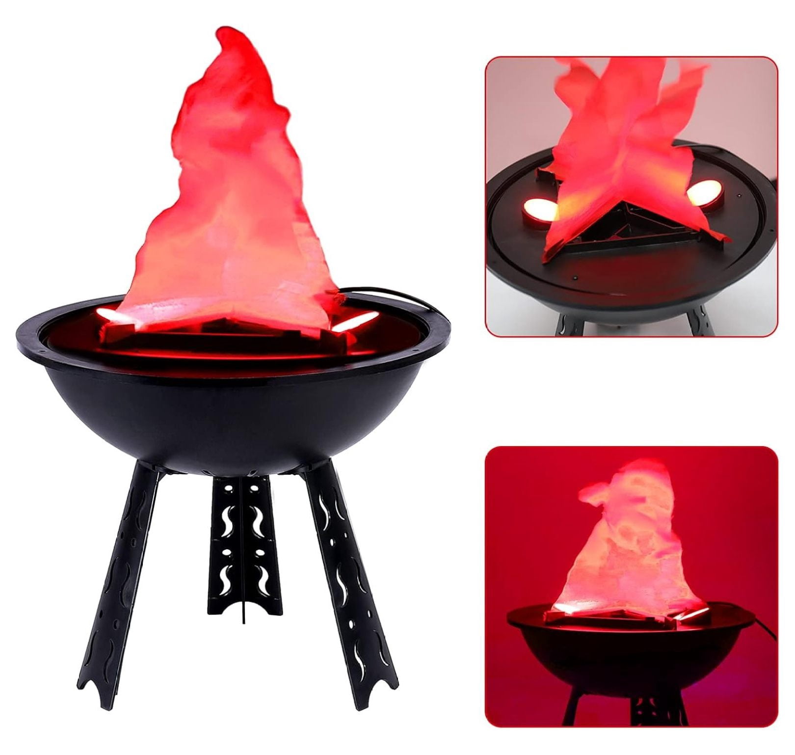 Electric Fake Campfire Lamp,3D Fake Fire Lamp Artificial Flickering ...