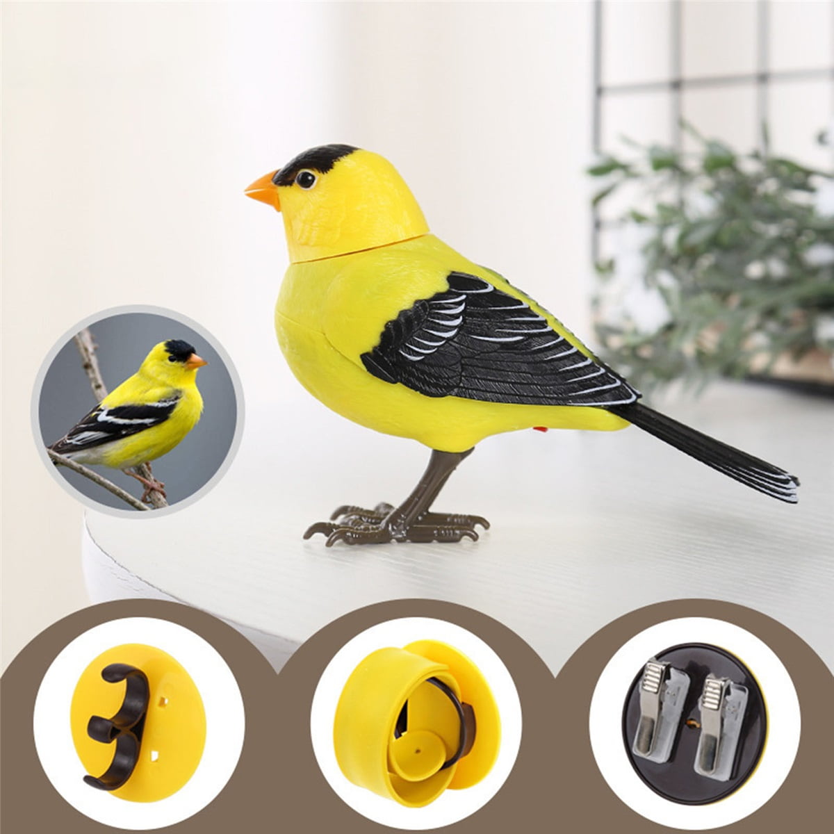 Electric Birds Toy Sound and Motion Activated Singing Birds with ...