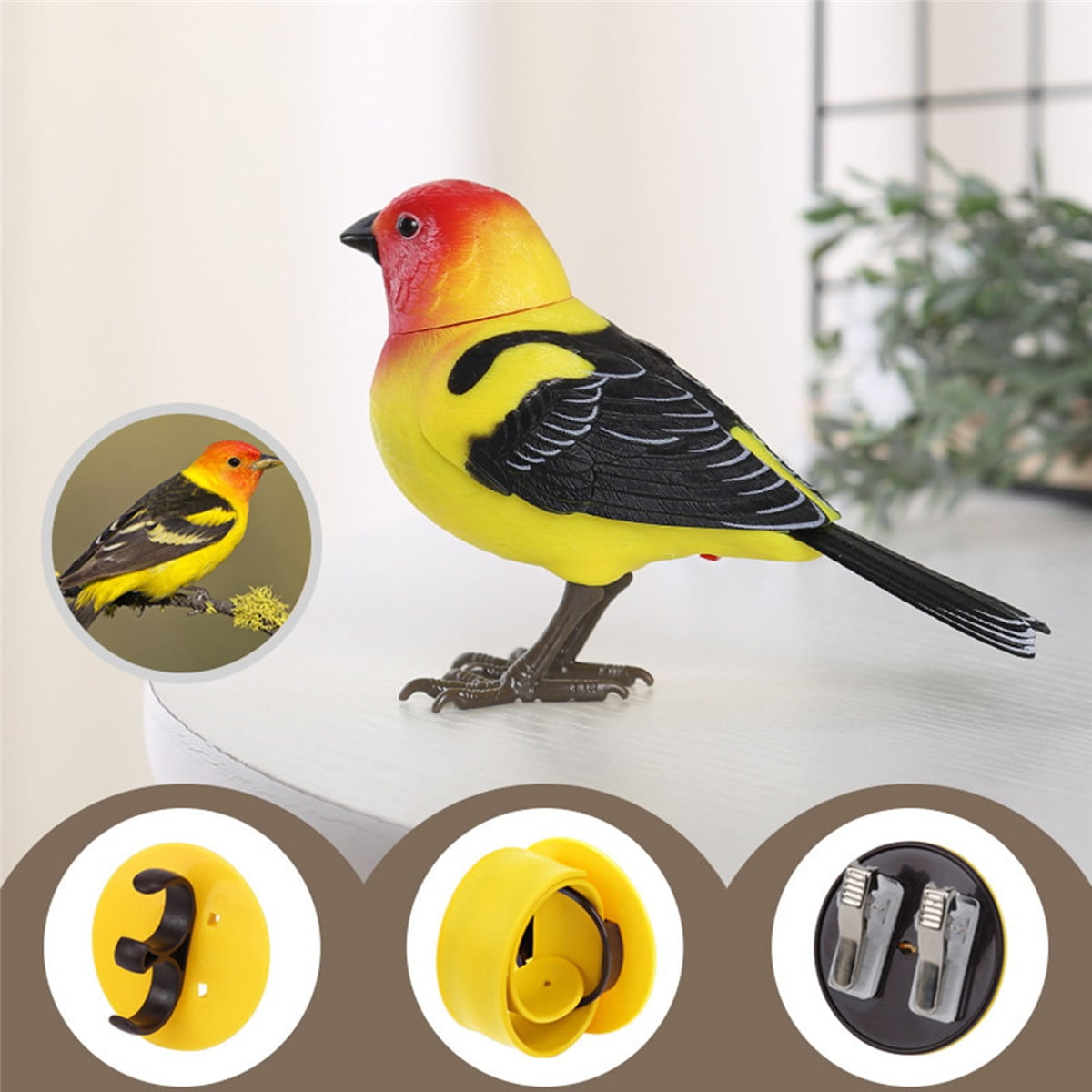 Electric Birds Toy Sound and Motion Activated Singing Birds with ...