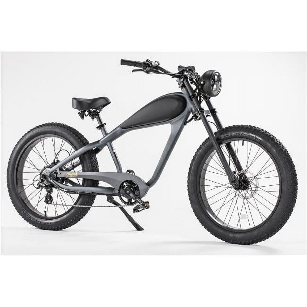 Electric Fat Tire Cruiser Bike, Gray - Walmart.com