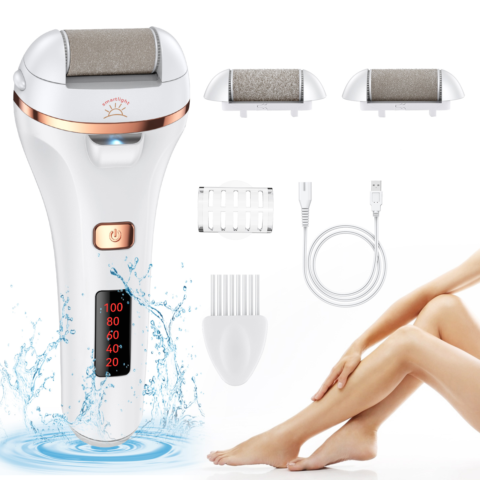 Electric Feet Callus Removers Rechargeable,Portable Electronic Foot ...