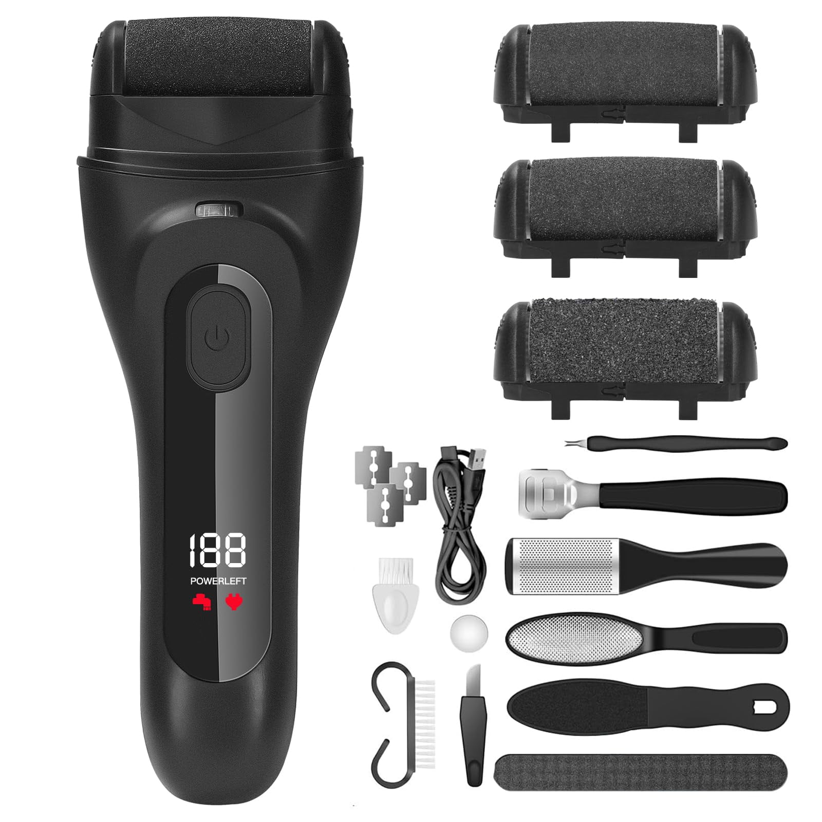 Electric Feet Callus Removers Rechargeable,Portable Electronic Foot ...