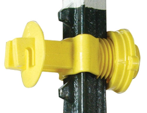 Electric Fence Insulator, T-Post, Western Screw Tight, Yellow - Walmart.com