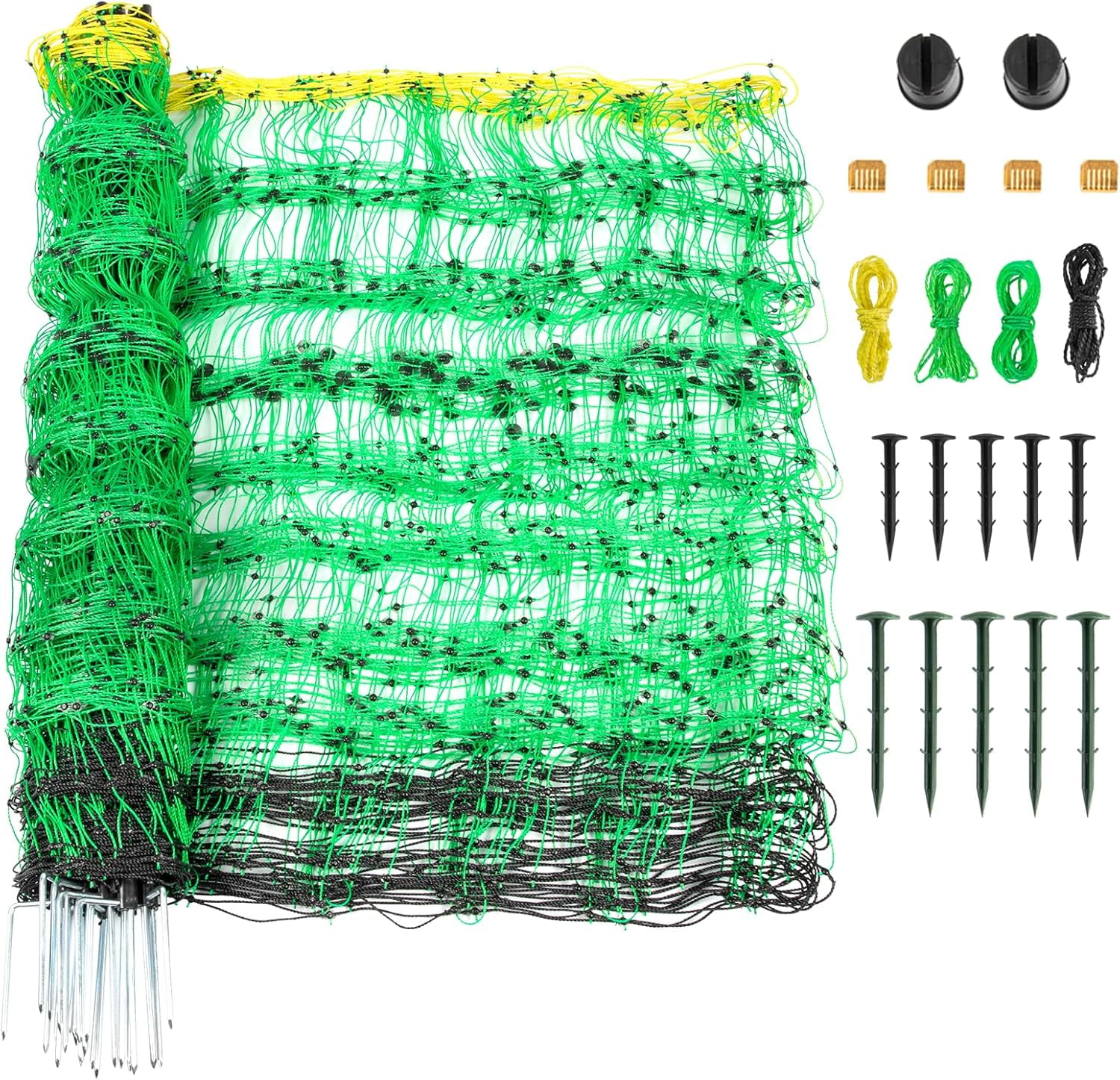 Electric Fence Netting, 49.6" H x 164' L, PE Net Fencing Kit with 14 ...