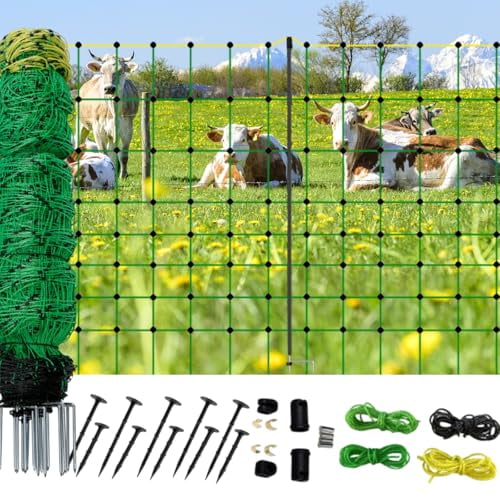 Electric Fence Netting for Livestock, Keeps Animals in and Predators ...