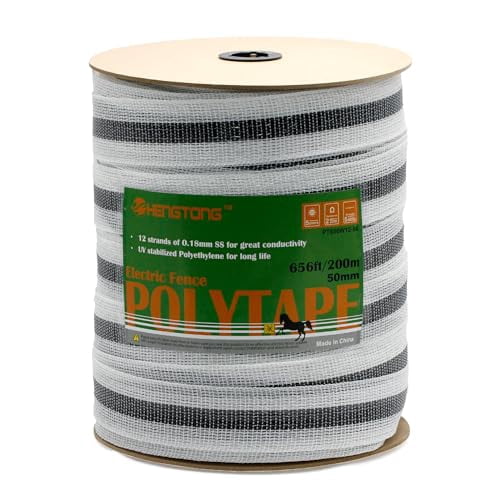 Electric Fence Poly Tape Horse Fencing Tape 656 Feet 200m, 2 Inch 50mm ...