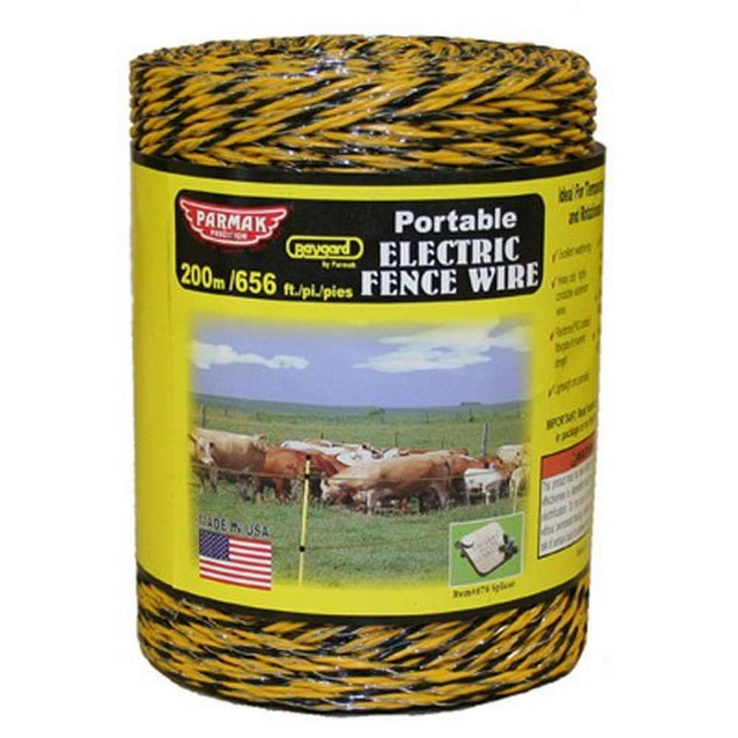 Electric Fence Yellow/Black Wire - 656 Feet 00121 - Walmart.com