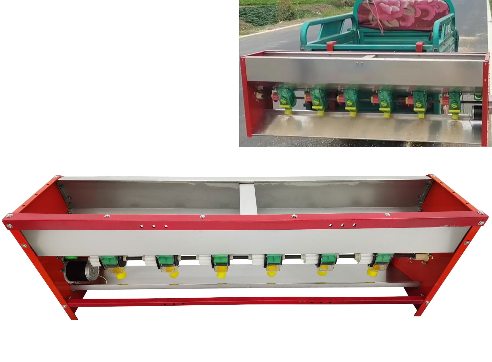 Electric Fertilizer Broadcast Spreader Speed Adjustable Tricycle Rear ...