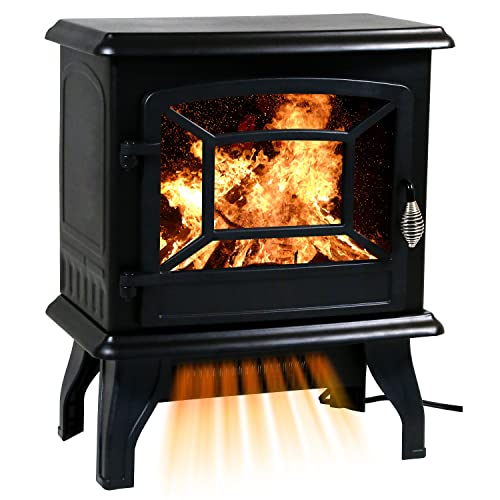 Electric Fireplace, 20" Fireplace Heater 3D Flames TV Stand ...