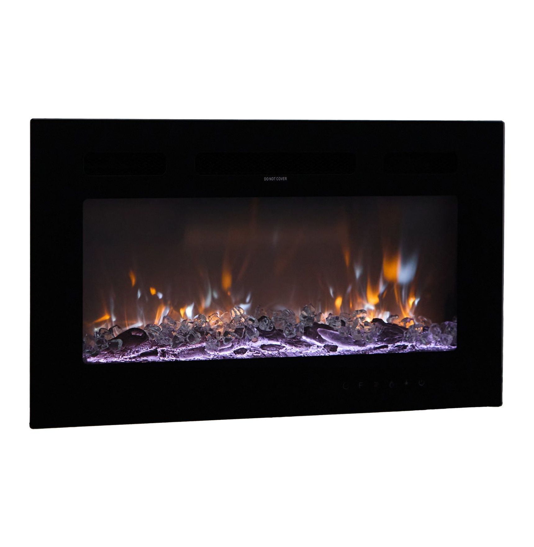 Electric Fireplace 36 Inch Wall Mounted Recessed, 1500W Remote Control ...