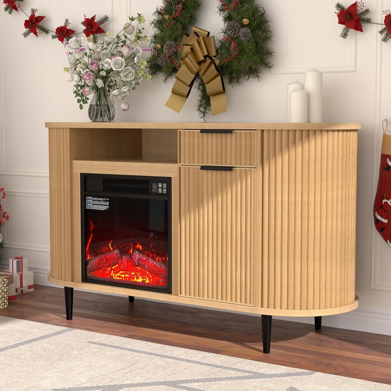 Electric Fireplace 50" Electric Fireplace TV Stand Fireplace Console ...