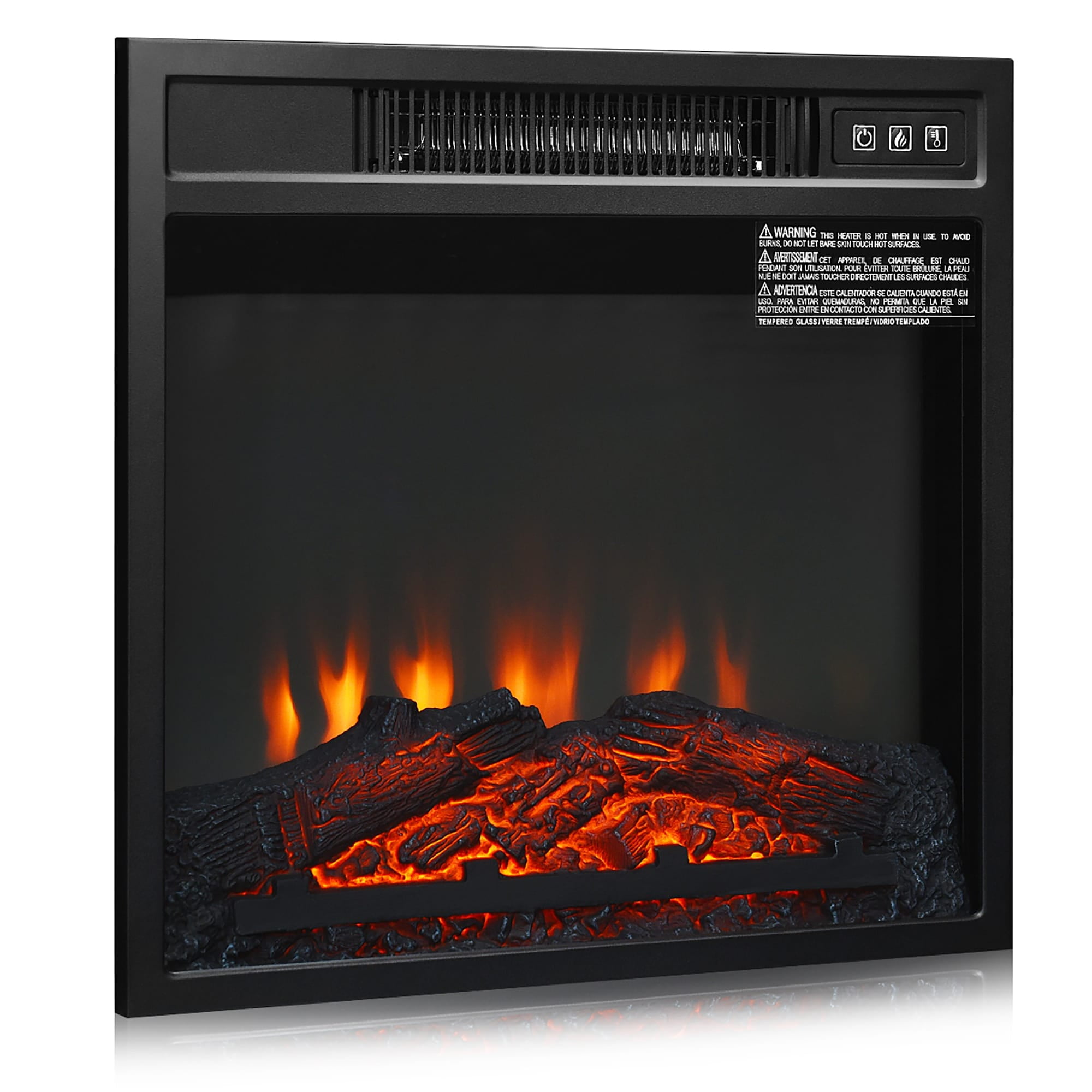 Electric Fireplace Heater 1400 W Recessed Stove with Remote Control ...