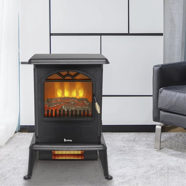 Seizeen's 1500W Compact Electric Fireplace Heater, Indoor Stove & Space ...