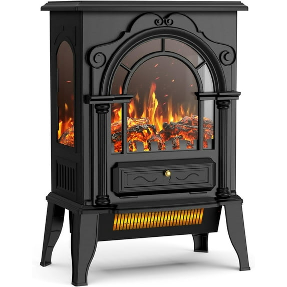 Electric Fireplace Heater, 22" Space Heater Fireplace w/3D Flame, CSA ...