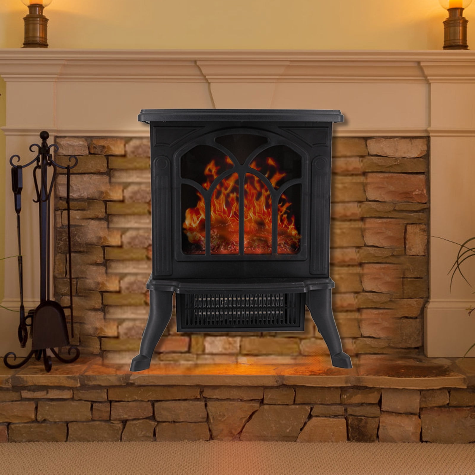 Electric Fireplace Heater, Indoor Fireplace Heater with 3D Realistic ...