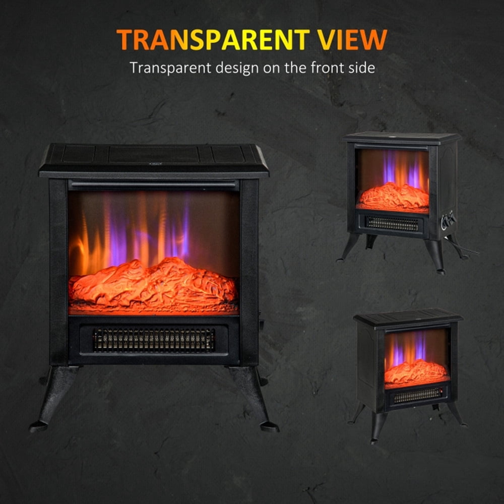 Electric Fireplace Heater, Electric Fireplace Stove with 3D LED ...