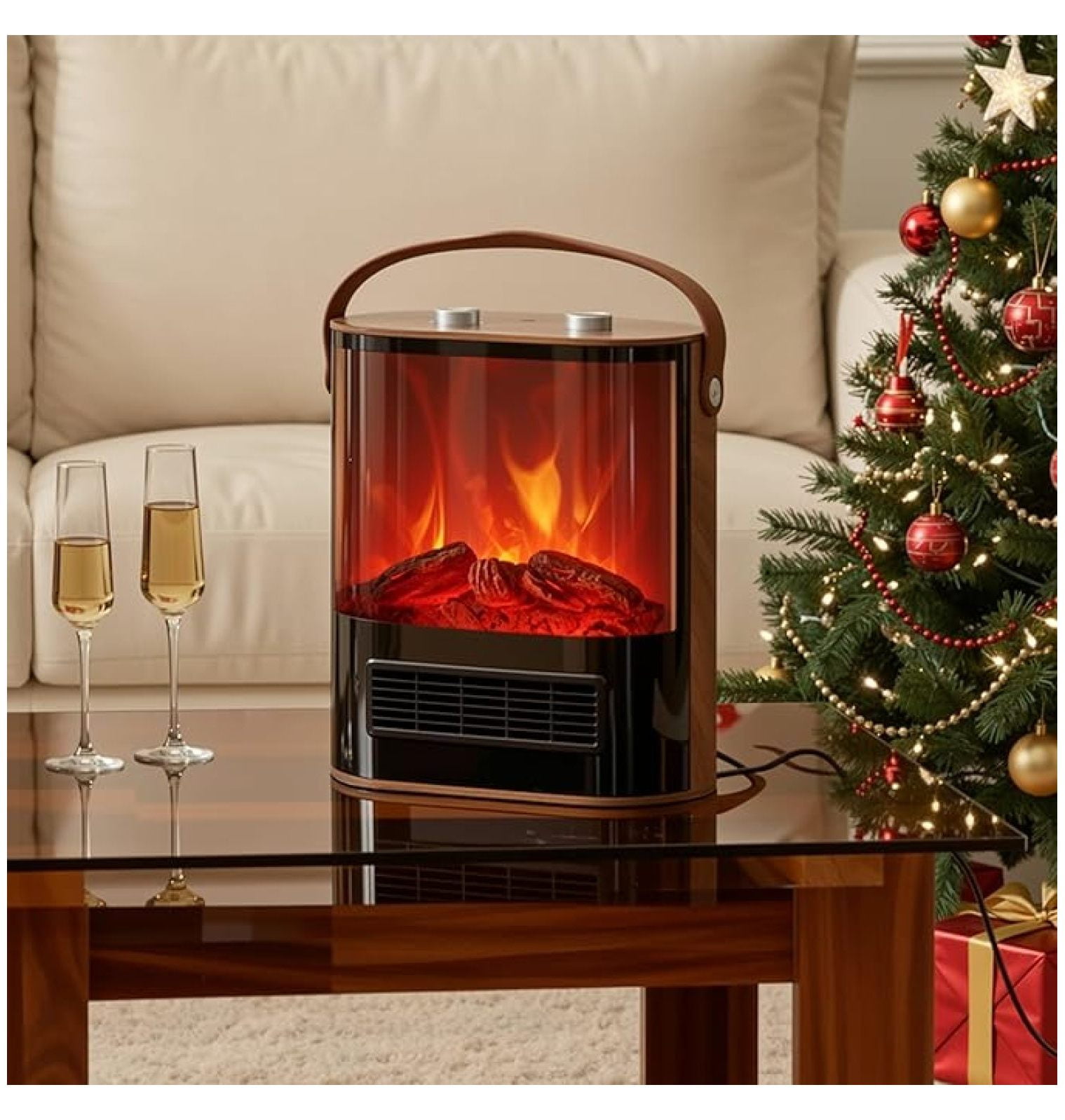 Electric Fireplace Heaters Small Indoor Use Space Heater 1500W Electric ...