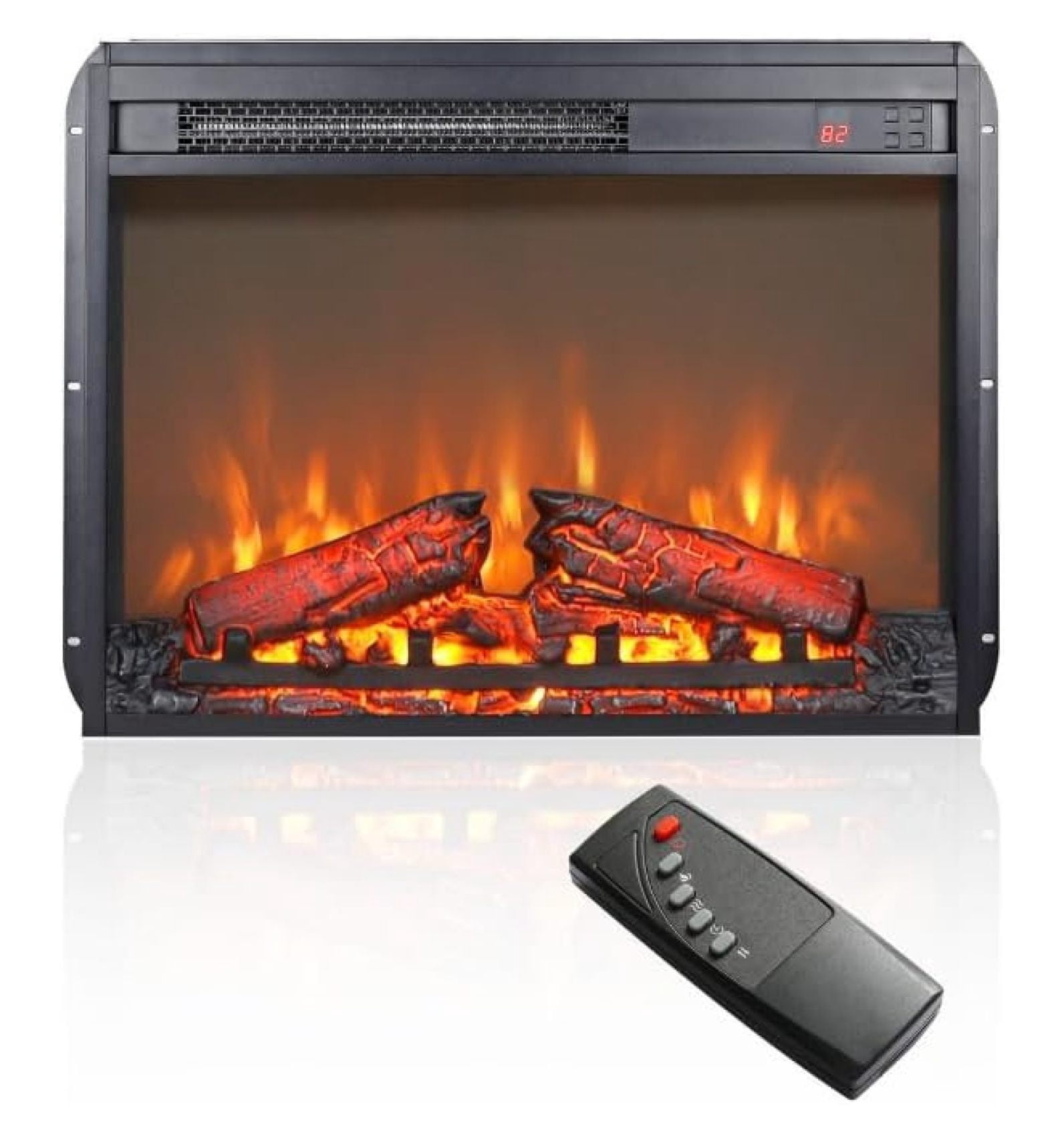 Electric Fireplace Insert 22", Ultra Thin Heater,verheating Protection ...