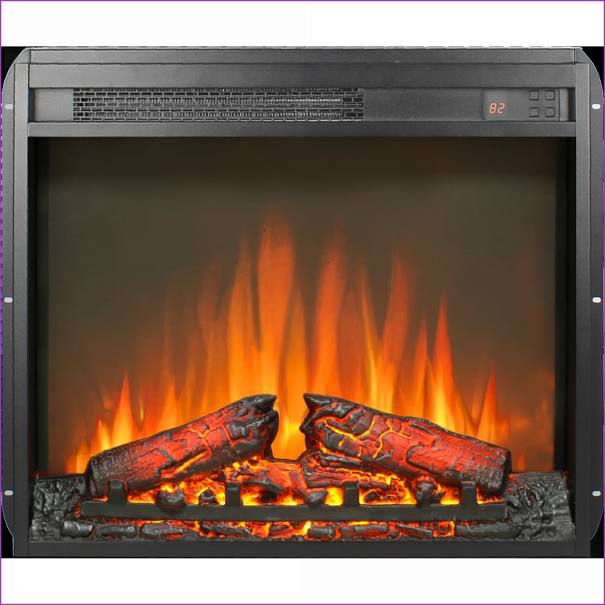 Electric Fireplace Insert, 23-Inch with Realistic Flame, Remote Timer ...
