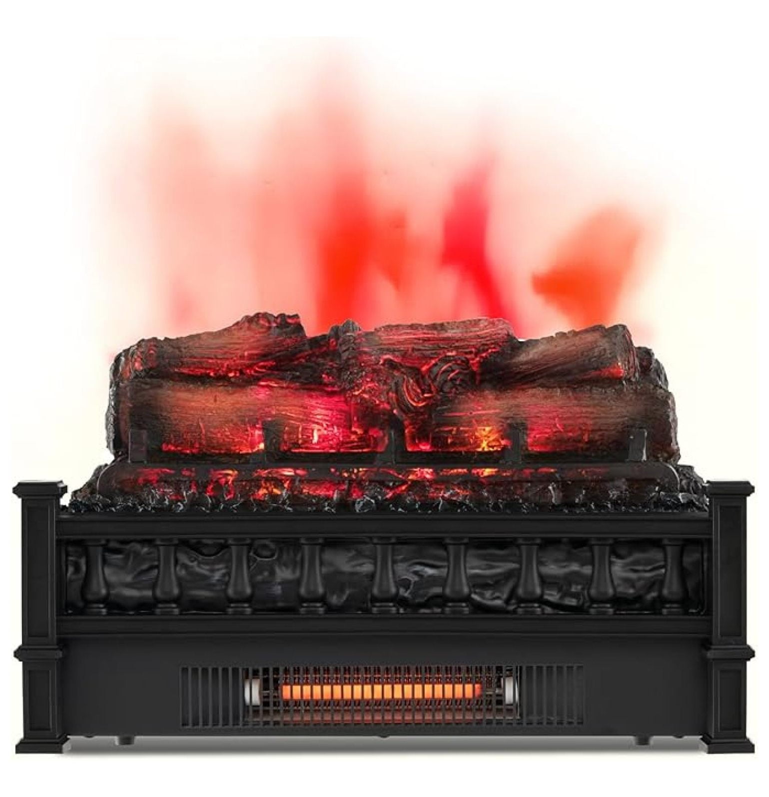 Electric Fireplace Insert Logs, 20-Inch Infrared Fake Fireplace Heater ...