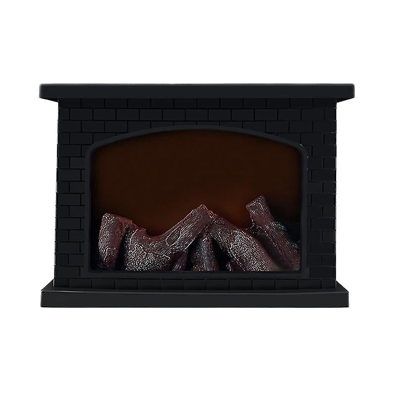 Electric Fireplace Lantern Led Flame Log Effect Rectangle Fire Place ...