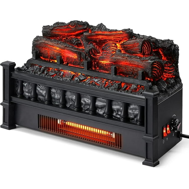 Electric Fireplace Logs 20 Inch, 1500W Freestanding Electric Fireplace ...